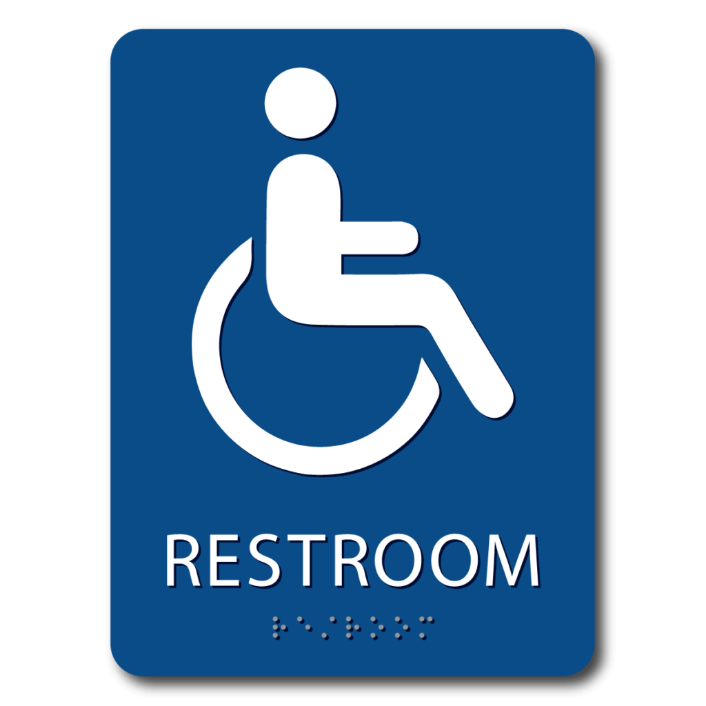 Unisex Bathroom Wall Sign for Business | Alpha Dog ADA Signs