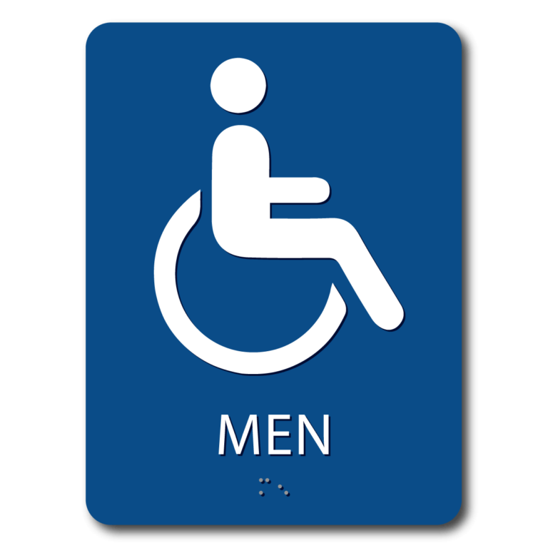 Men’s Bathroom Wall Sign for Business | Alpha Dog ADA Signs