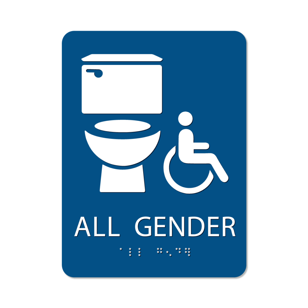 All Gender Bathroom Door Sign | Alpha Dog ADA Signs