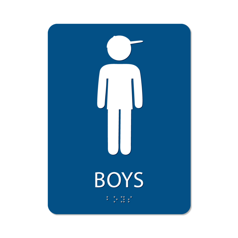 Boy’s Bathroom Signs for Business | Alpha Dog ADA Signs