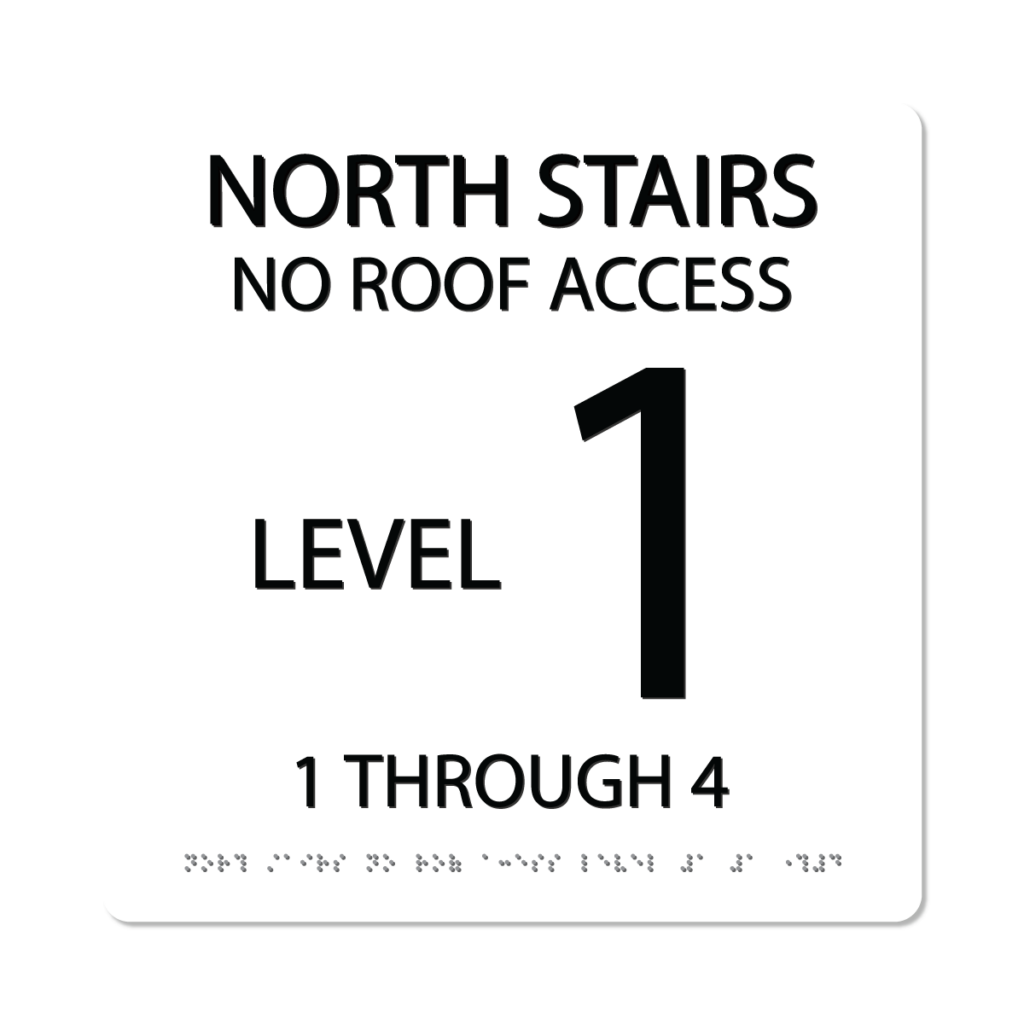 Custom Stairwell Sign, Braille - 12″ x 12″ | Alpha Dog ADA Signs