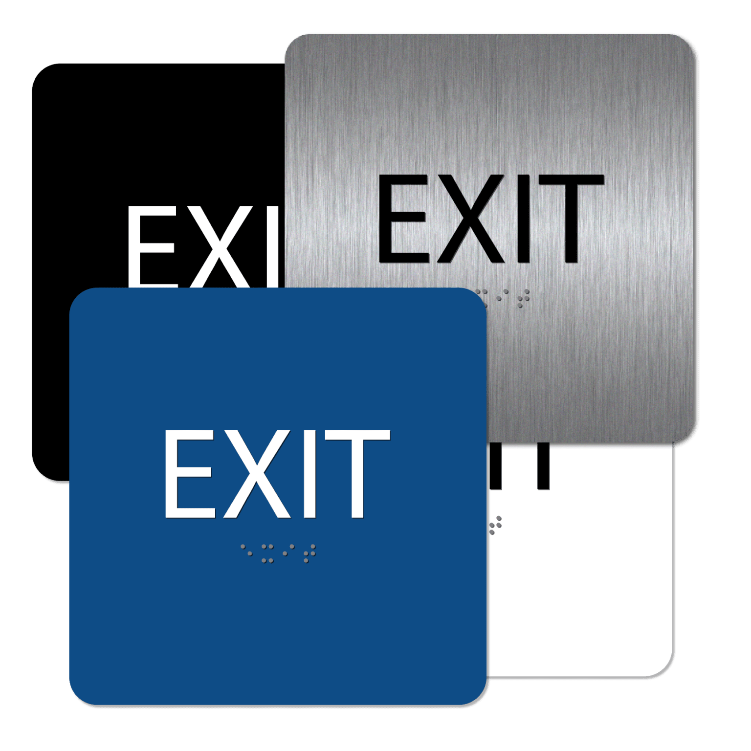 Braille Exit Sign - 6″x 6″ | Alpha Dog ADA Signs