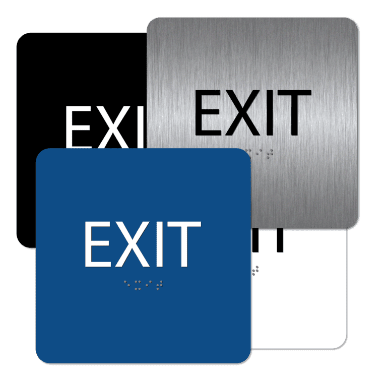 Braille Exit Sign - 6″x 6″ | Alpha Dog ADA Signs