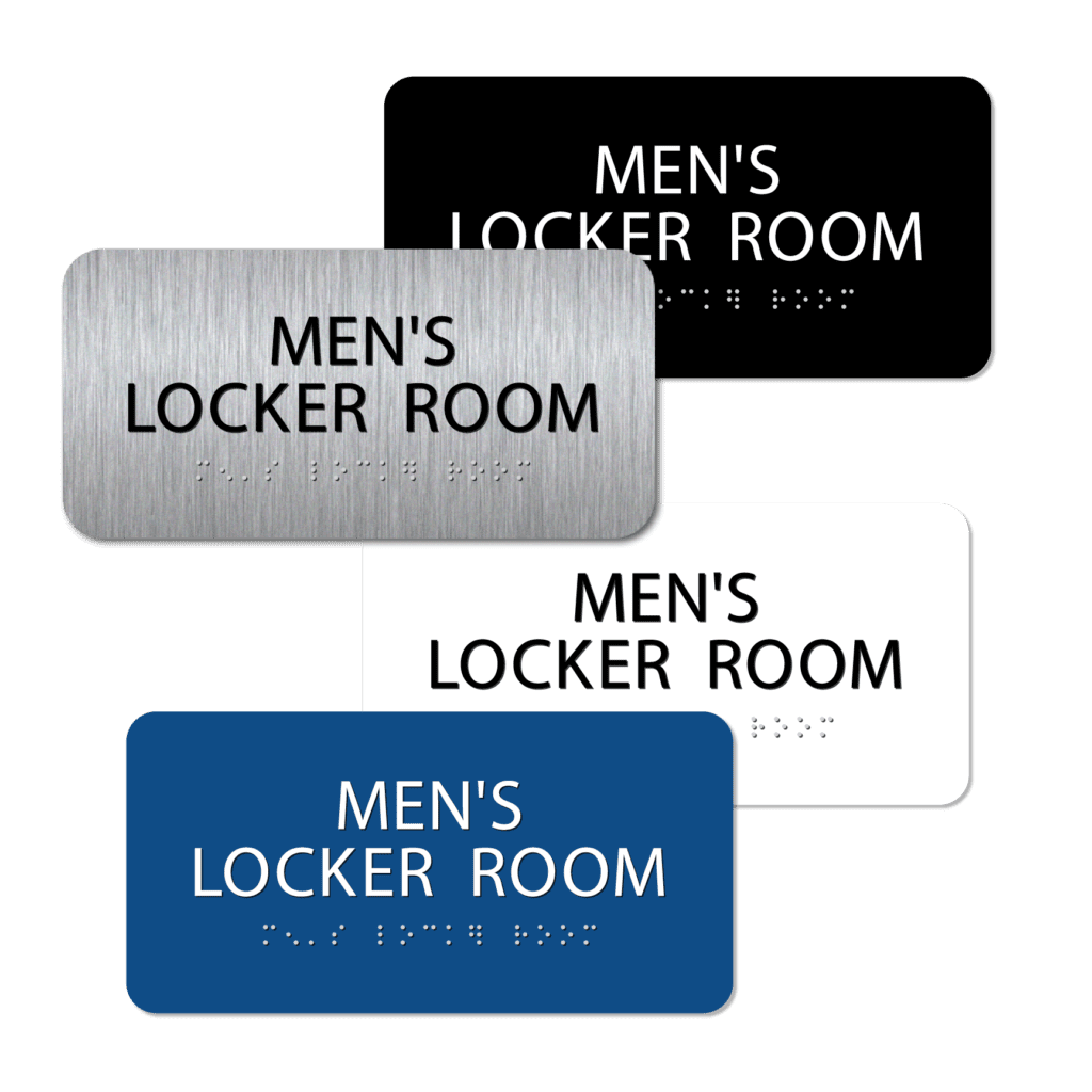 Men’s Locker Room Sign with Braille | Alpha Dog ADA Signs