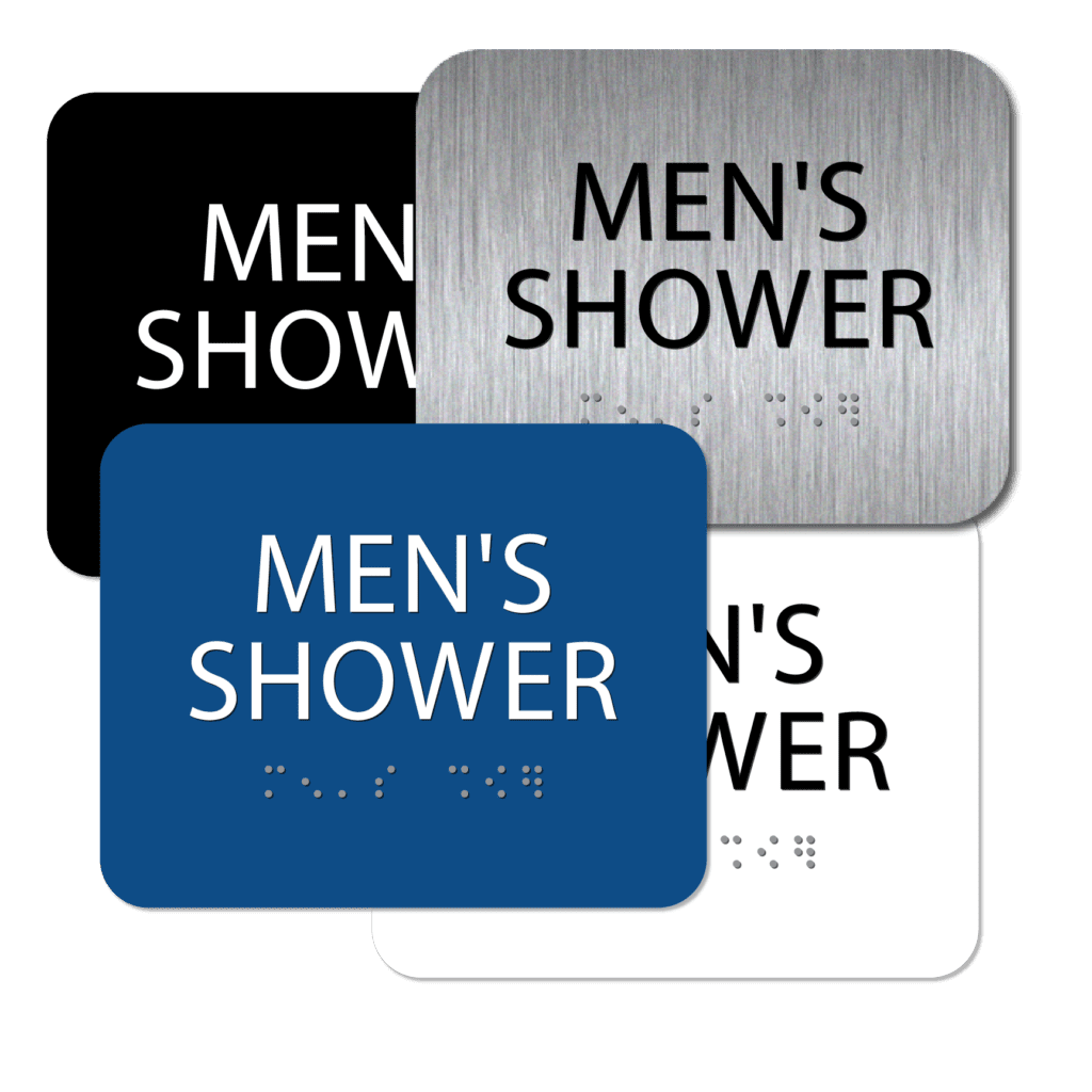 Men’s Shower Sign with Braille | Alpha Dog ADA Signs
