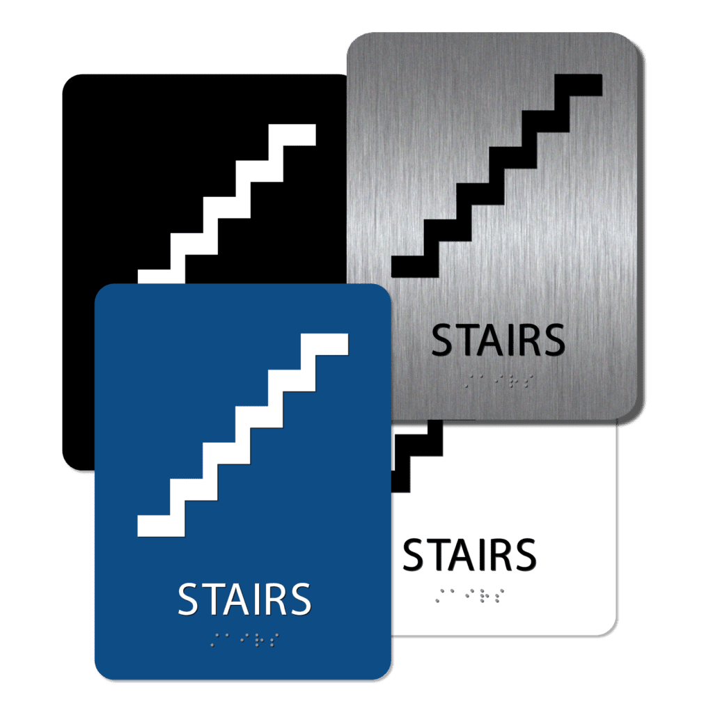 Stairs Sign with Braille | Alpha Dog ADA Signs