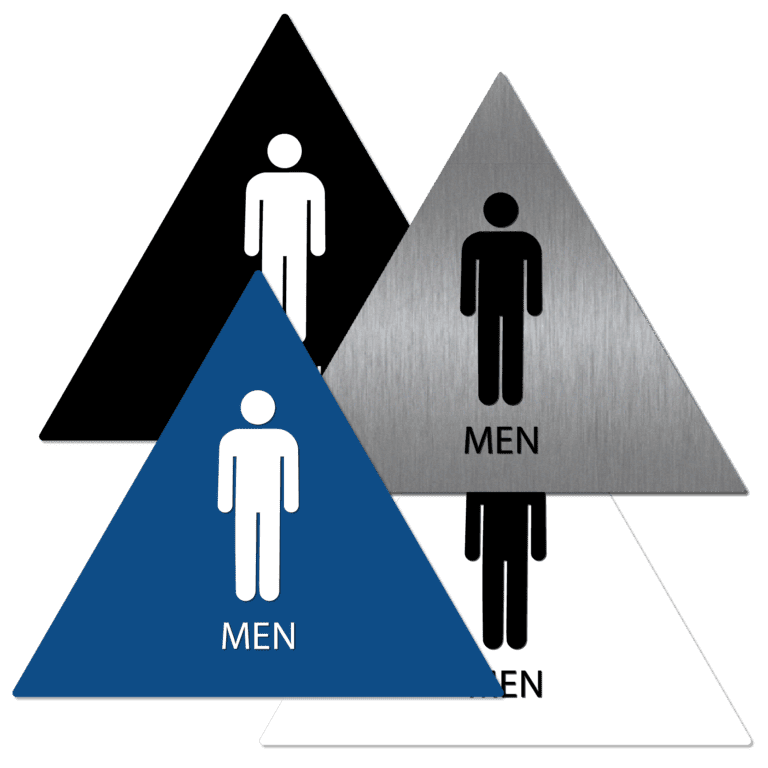 Men’s Bathroom Door Sign for Business | Alpha Dog ADA Signs