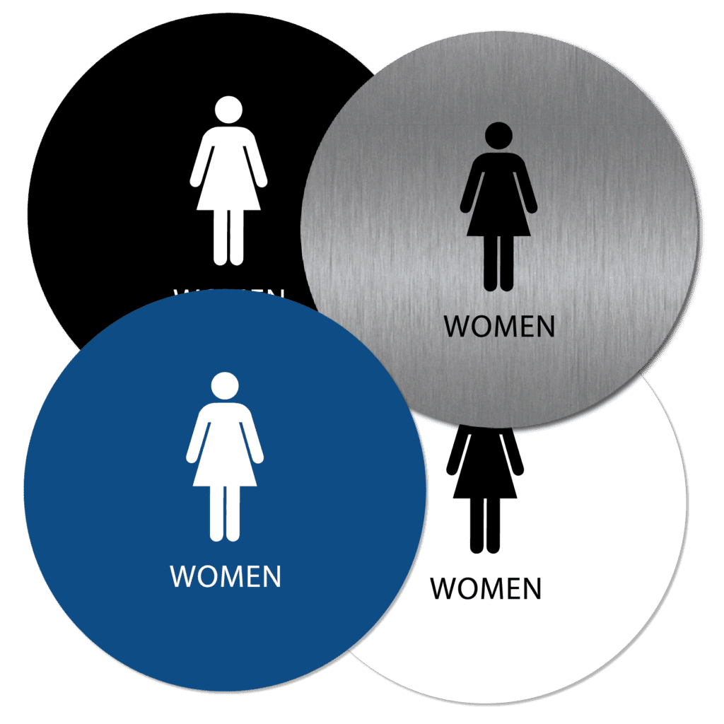 Women’s Bathroom Door Sign for Business | Alpha Dog ADA Signs