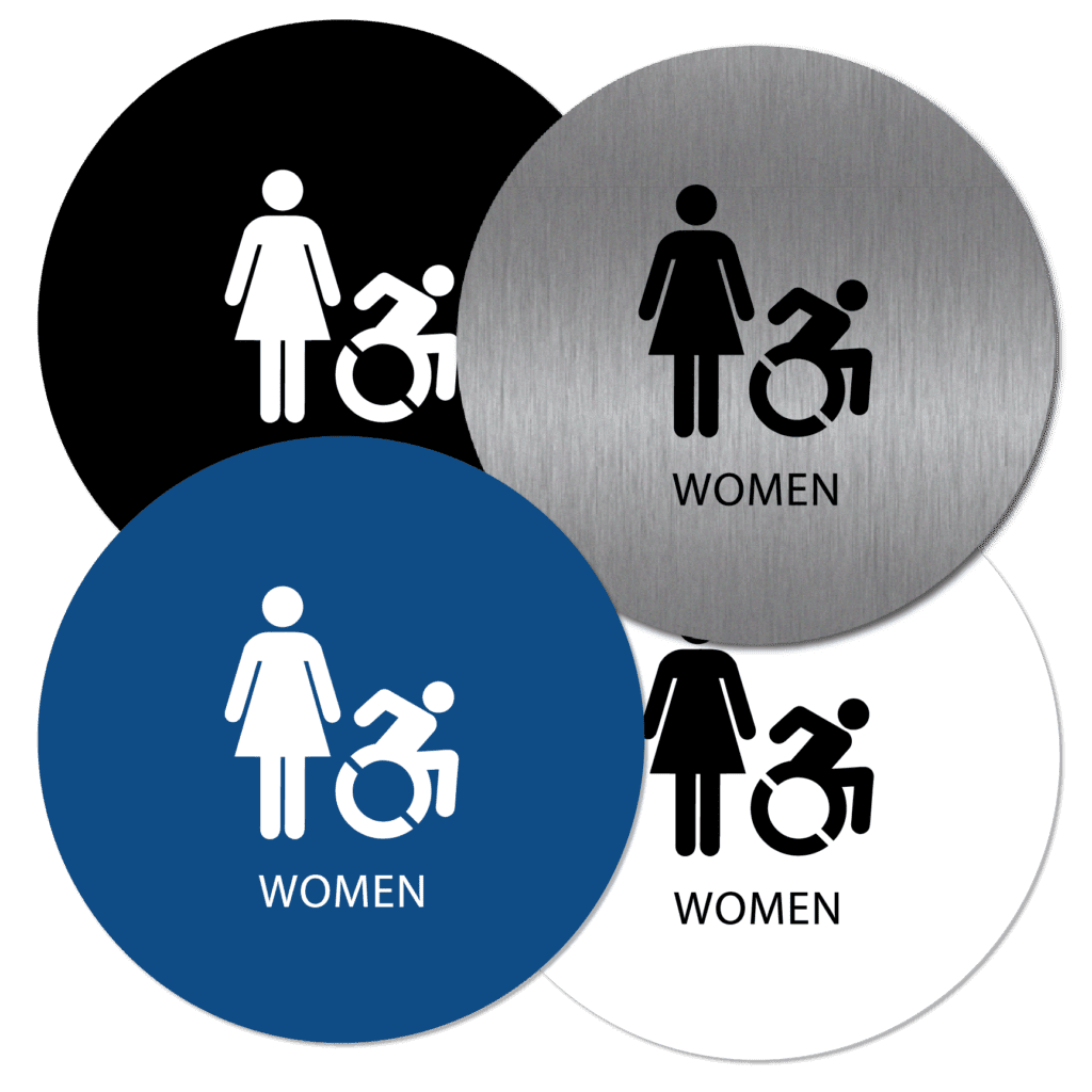 Women s Active Handicap Bathroom Door Signs Alpha Dog ADA Signs women-s-active-handicap-bathroom-door-signs-alpha-dog-ada-signs