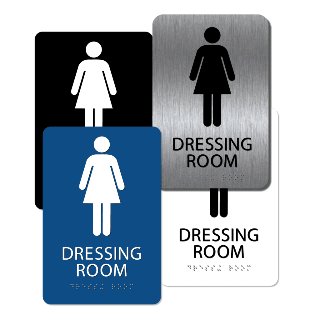 Women’s Dressing Room Sign, Braille | Alpha Dog ADA Signs