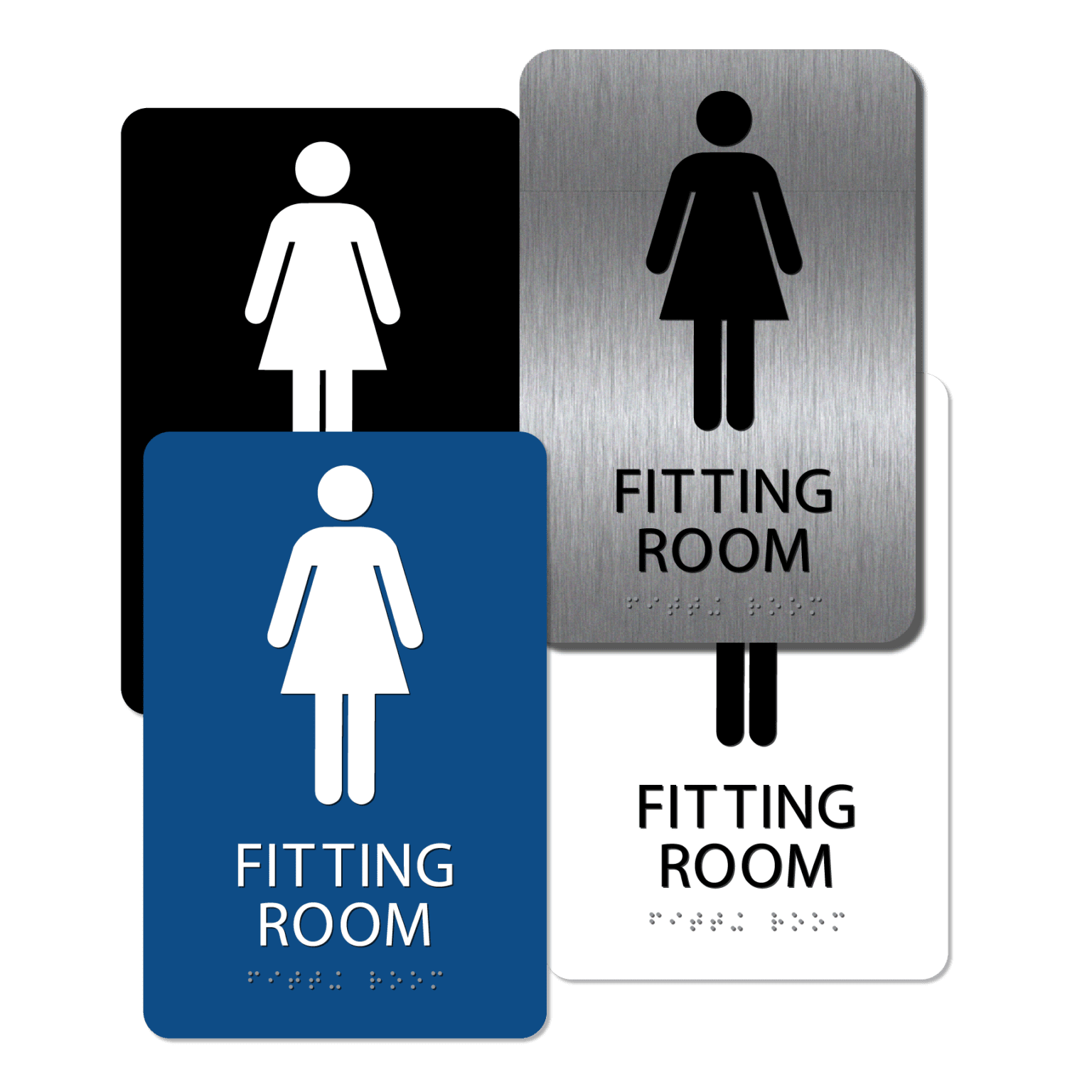 Braille Women s Fitting Room Signs 9 h X 6 w Alpha Dog ADA Signs braille-women-s-fitting-room-signs-9-h-x-6-w-alpha-dog-ada-signs