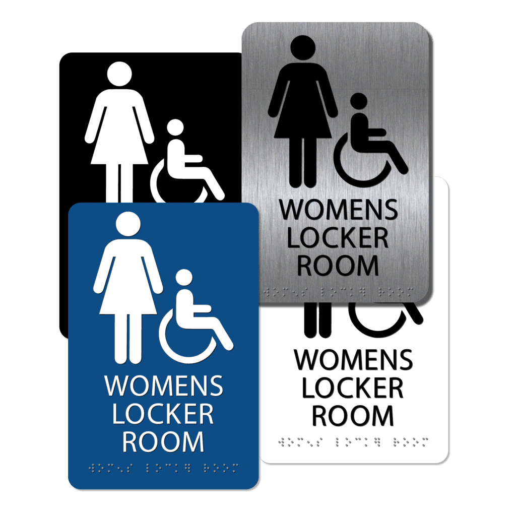 Women’s Locker Room Sign Braille Handicap | Alpha Dog ADA Signs
