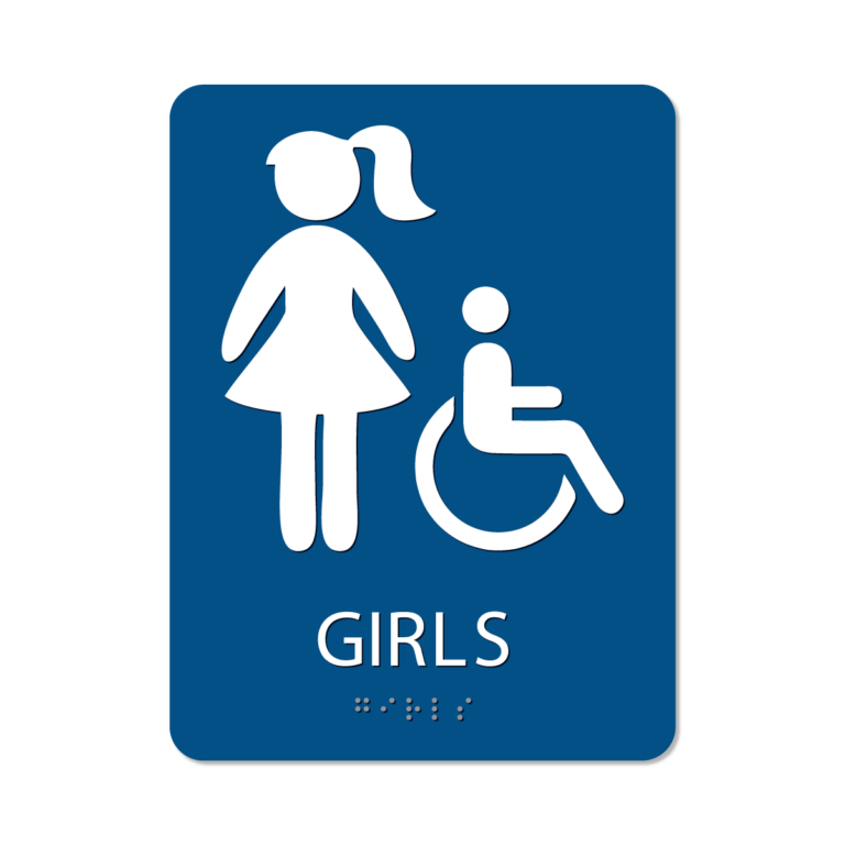 Girls Bathroom Signs for Business | Alpha Dog ADA Signs