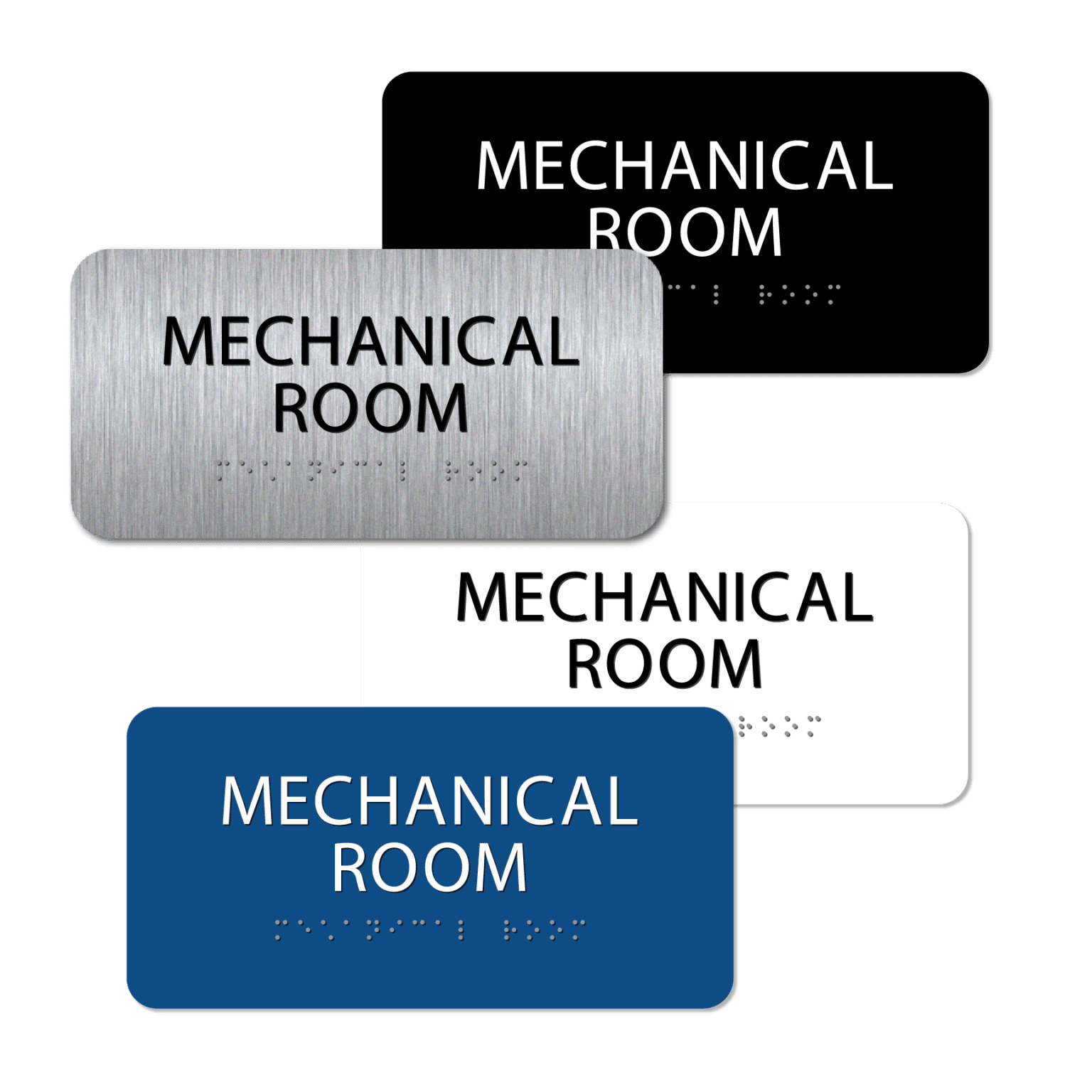 Mechanical Room Sign with Braille | Alpha Dog ADA Signs