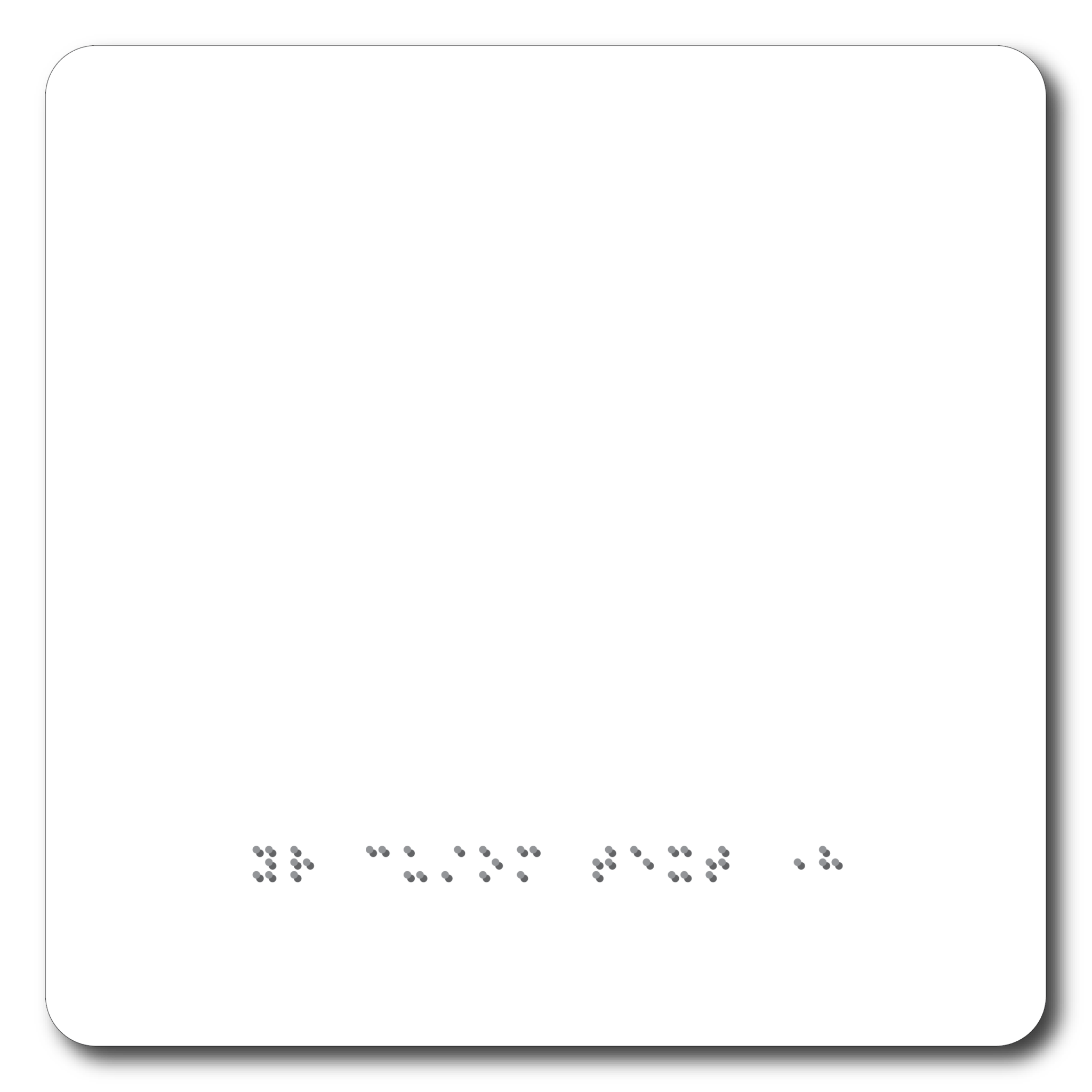 Custom Braille Sign - 8″x 8″ | Alpha Dog ADA Signs