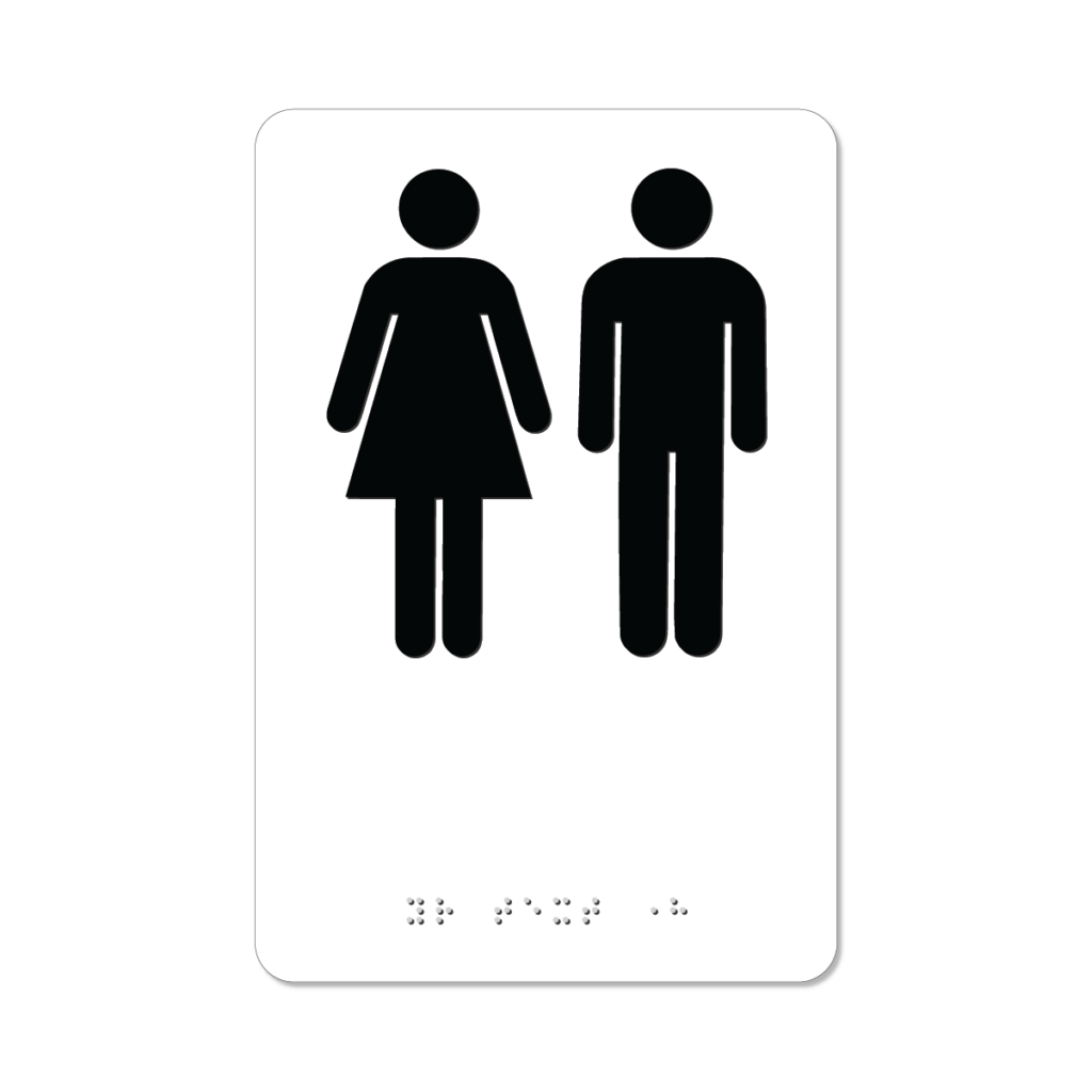 Custom Unisex Bathroom Sign | Alpha Dog ADA Signs