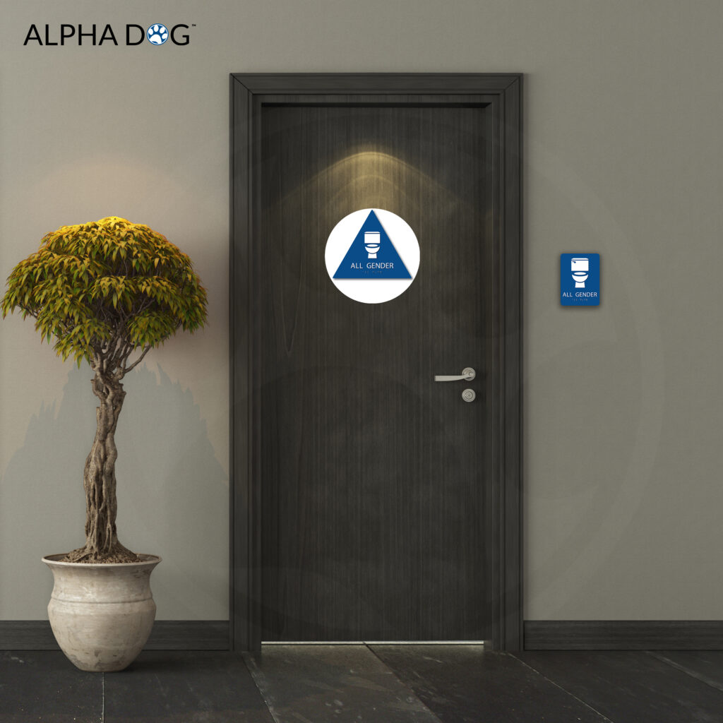 All Gender Bathroom Signs for Business | Alpha Dog ADA Signs