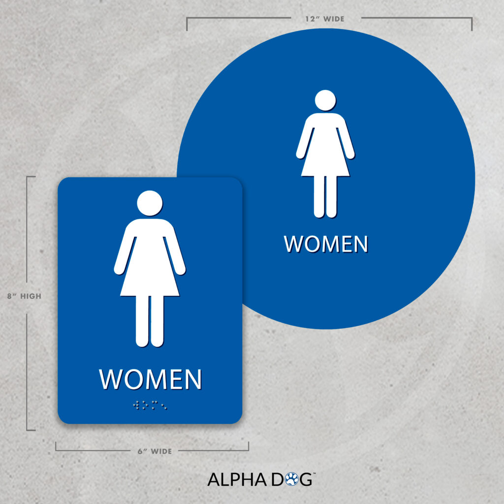 Women’s Bathroom Signs for Business | Alpha Dog ADA Signs