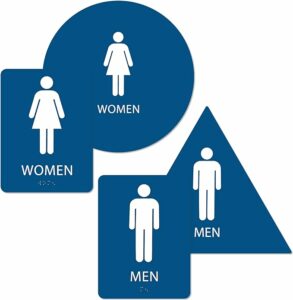 Men’s & Women’s Bathroom Sign Bundle | Alpha Dog ADA Signs