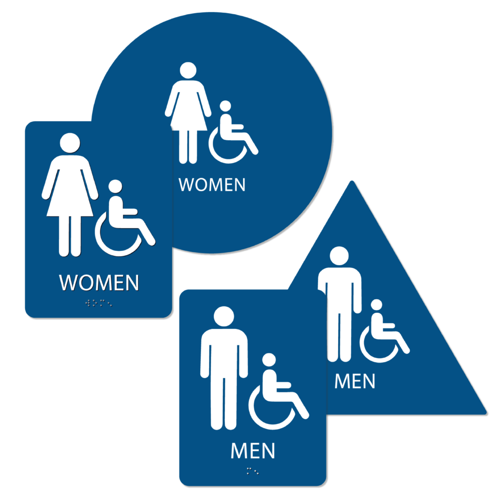 Men’s Bathroom Signs for Business | Alpha Dog ADA Signs