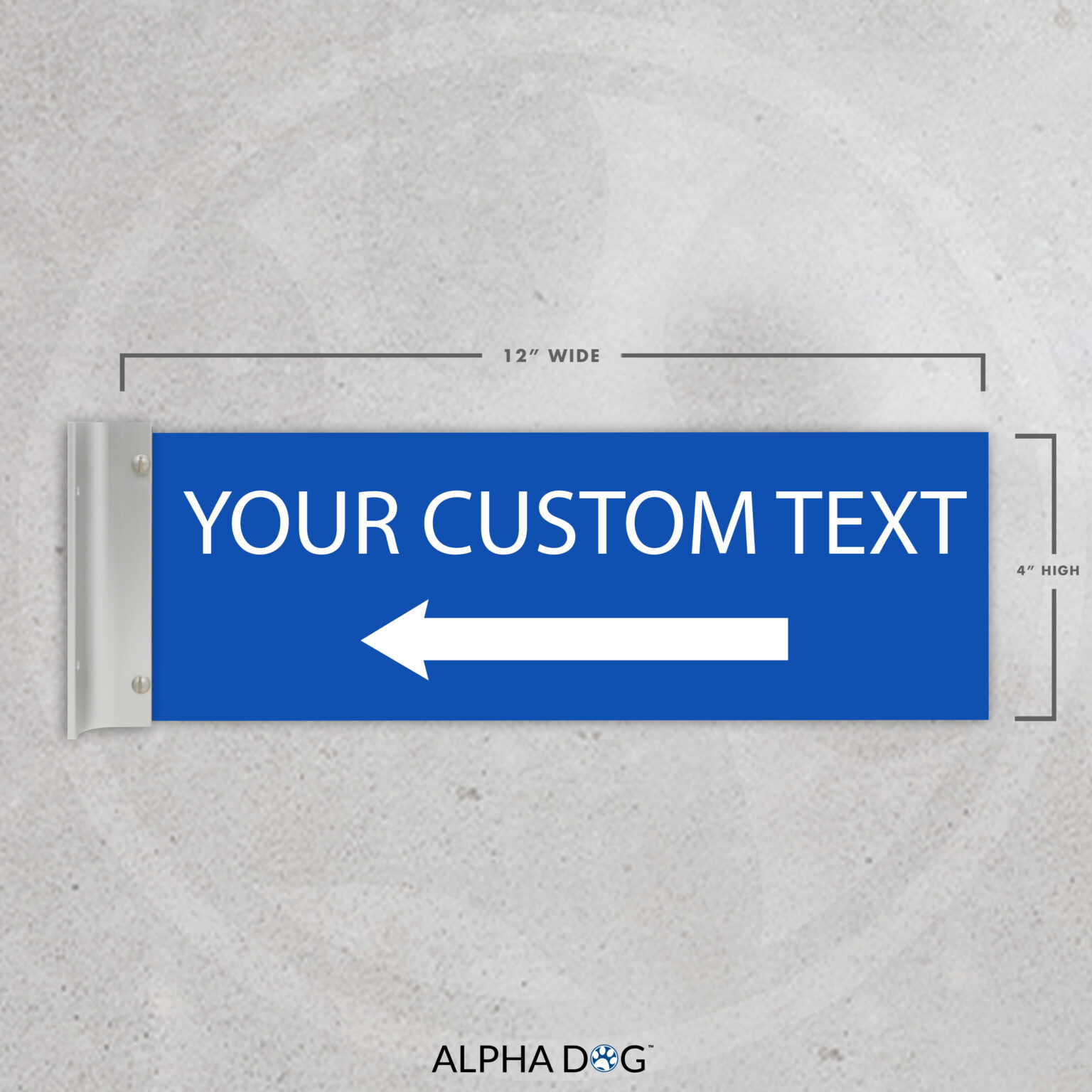 Custom Hallway Corridor Sign, Left Arrow | Alpha Dog ADA Signs