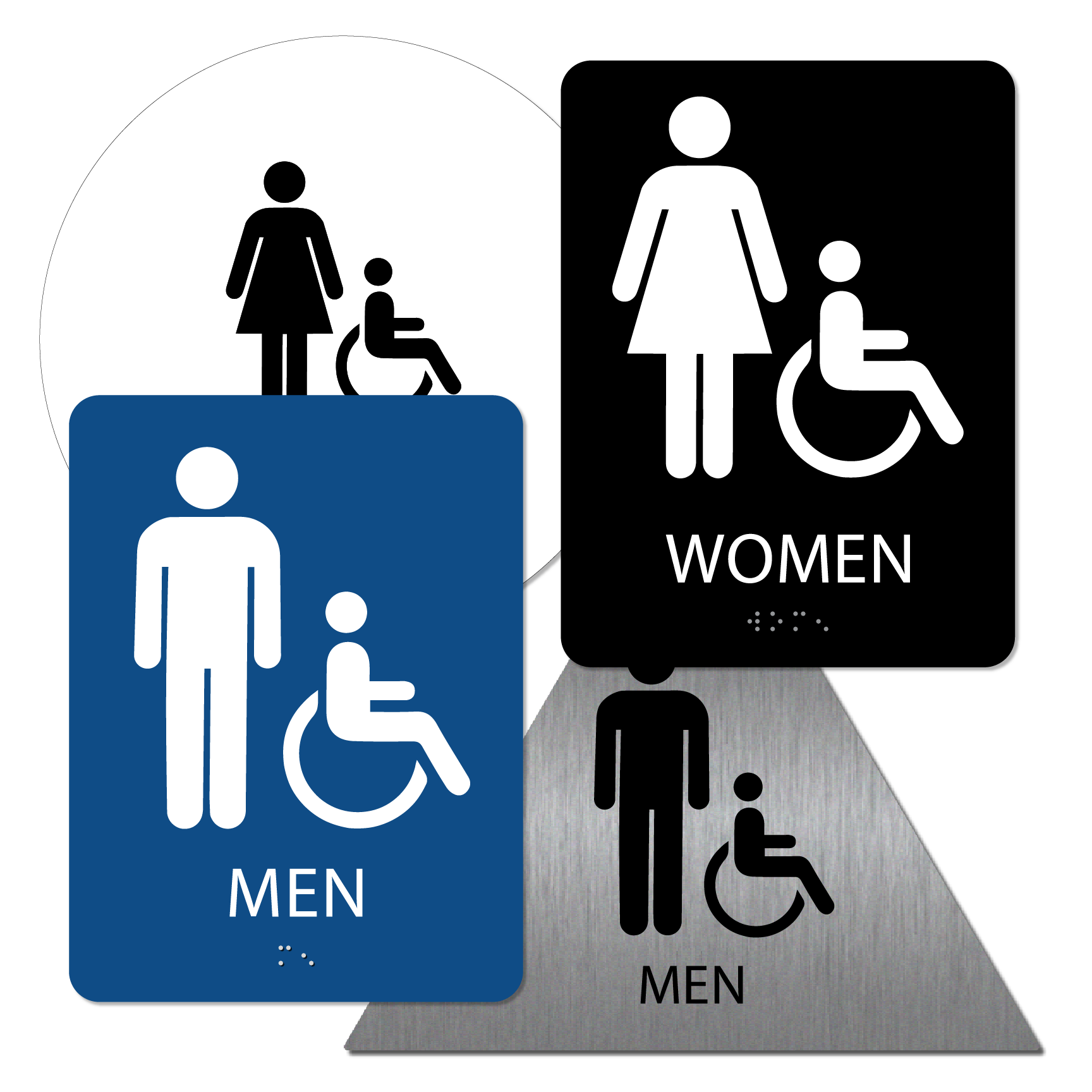 Bathroom Restroom Sign Bundles | Alpha Dog ADA Signs