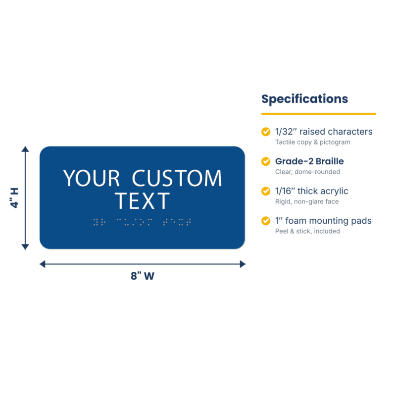 Custom ADA Braille Sign | Alpha Dog ADA Signs